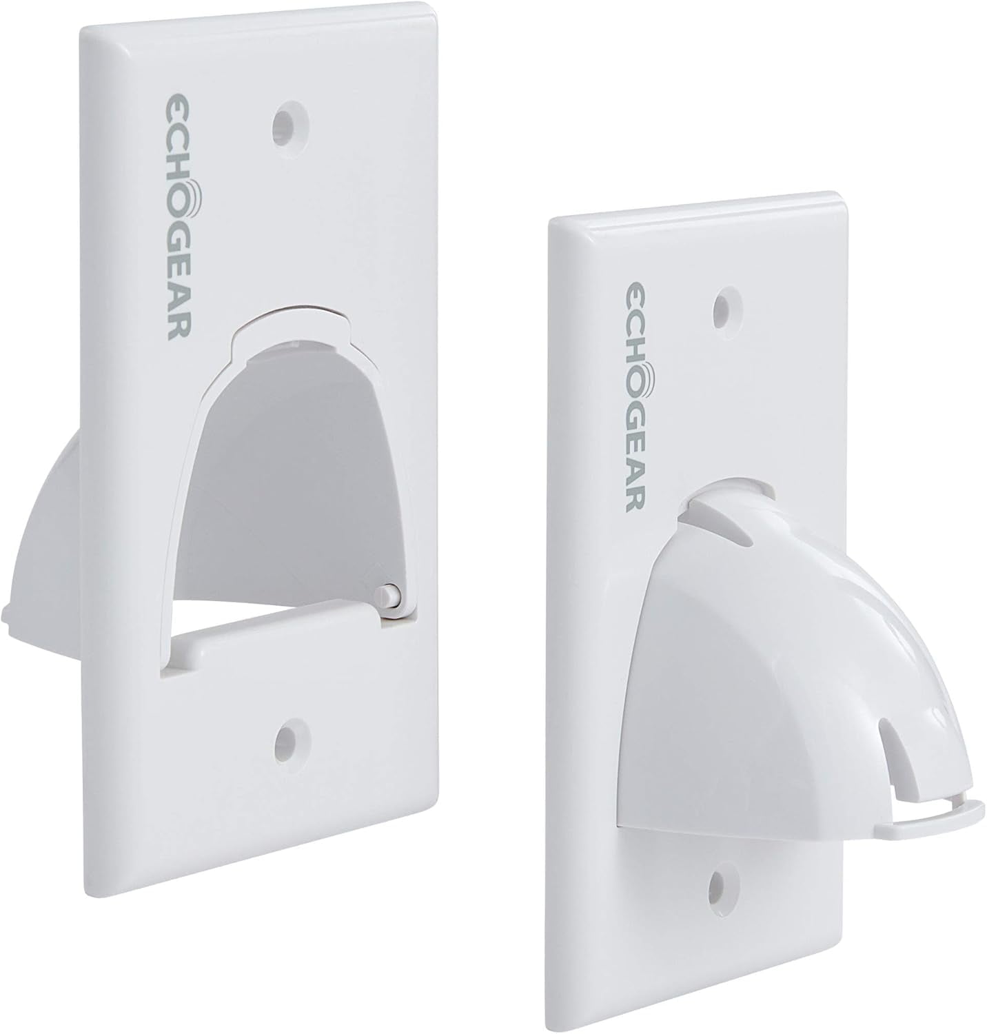 ECHOGEAR White in Wall Cable Hider for Wall Mount TV - Single Gang Pass ...