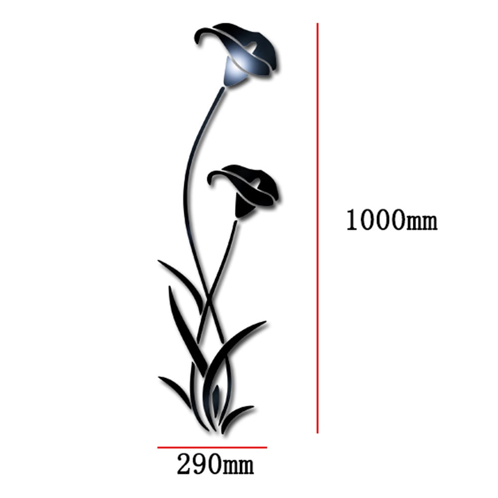 ECHOYY 3D Diy Flower Shape Acrylic Wall Sticker Modern Stickers ...