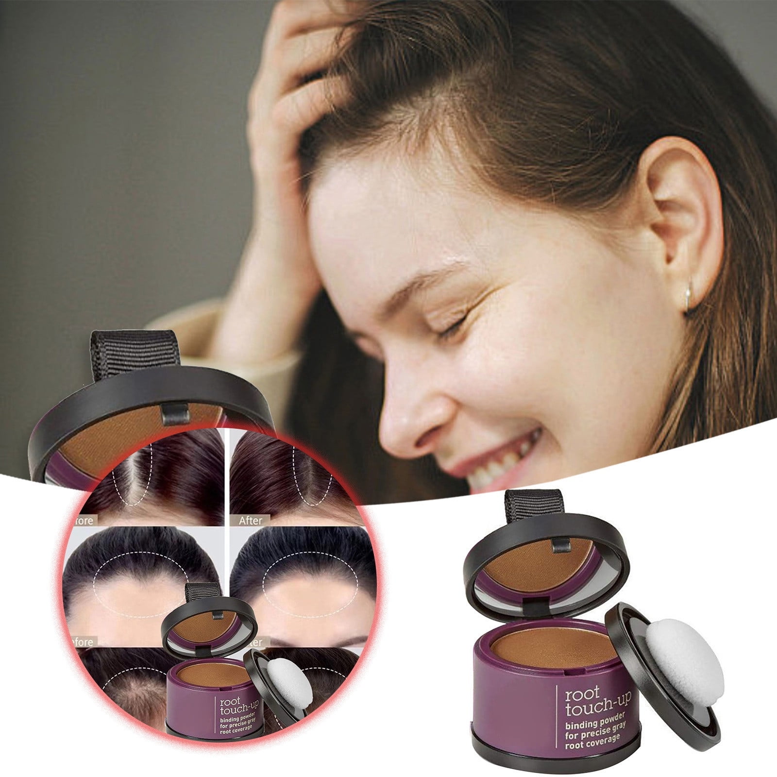 ECHOYY Brown Hair Root Concealer Effectively Hide Hair Root Defects ...