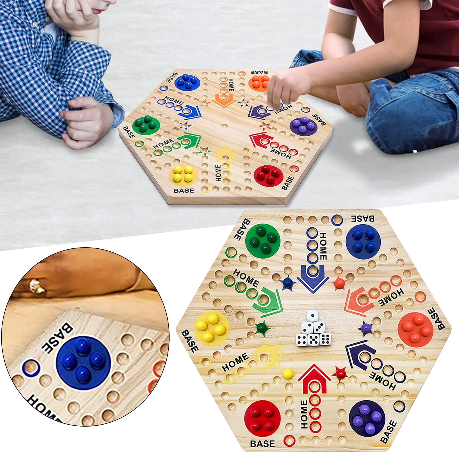 ECHOYY Double Board Game Flying 4 People 6 People Track Board - Walmart.com