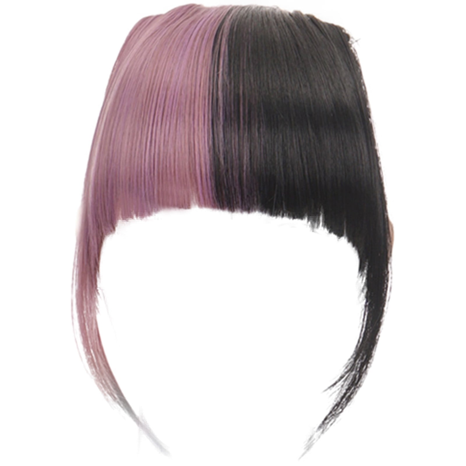 ECHOYY Ladies Wig Front Fringe Head Clipped In The Human Hair Extension ...