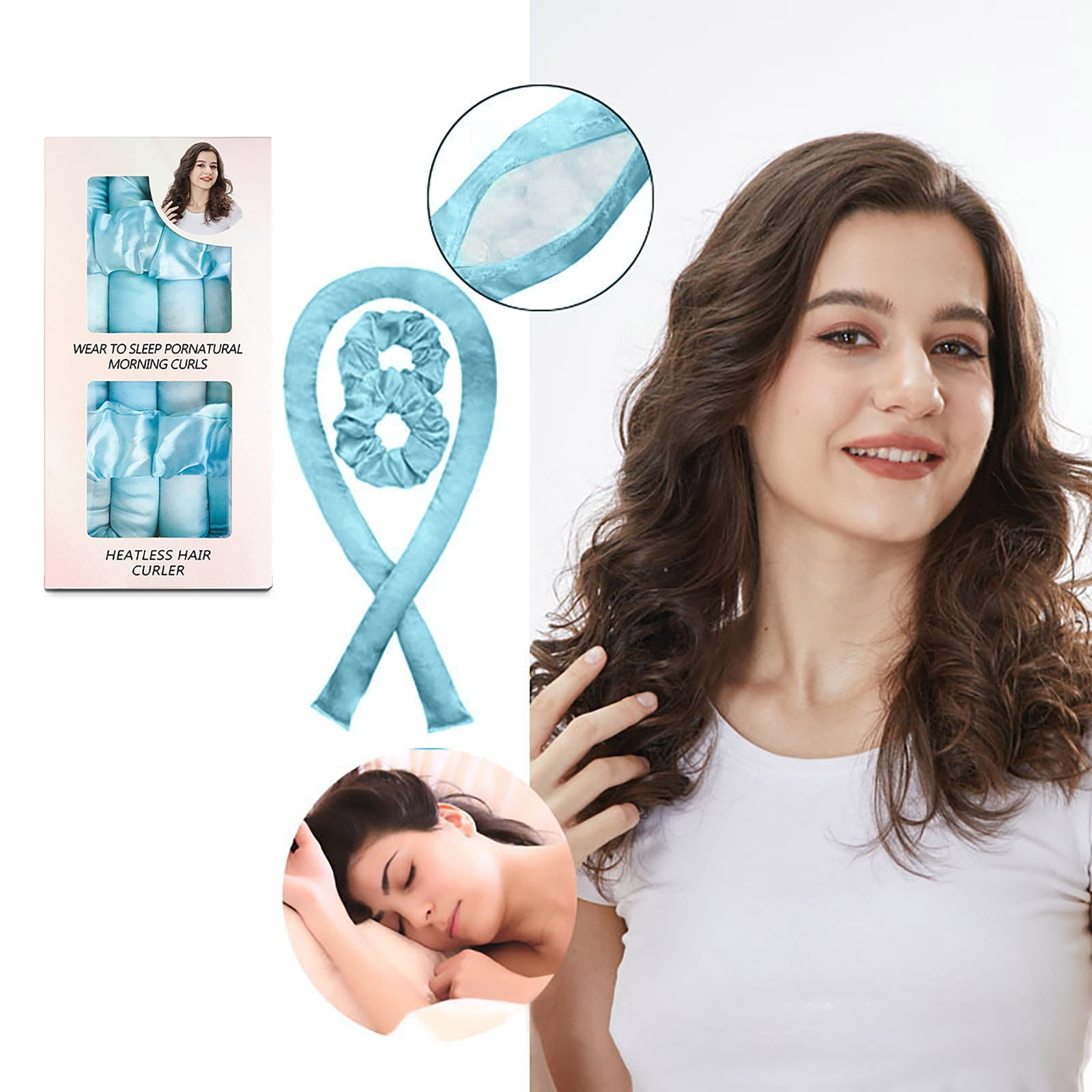 ECHOYY Satin Pearl Non Heat Curling Stick That Does Not Harm Hair Silk ... ECHOYY Satin Pearl Non Heat Curling Stick That Does Not Harm Hair Silk ...