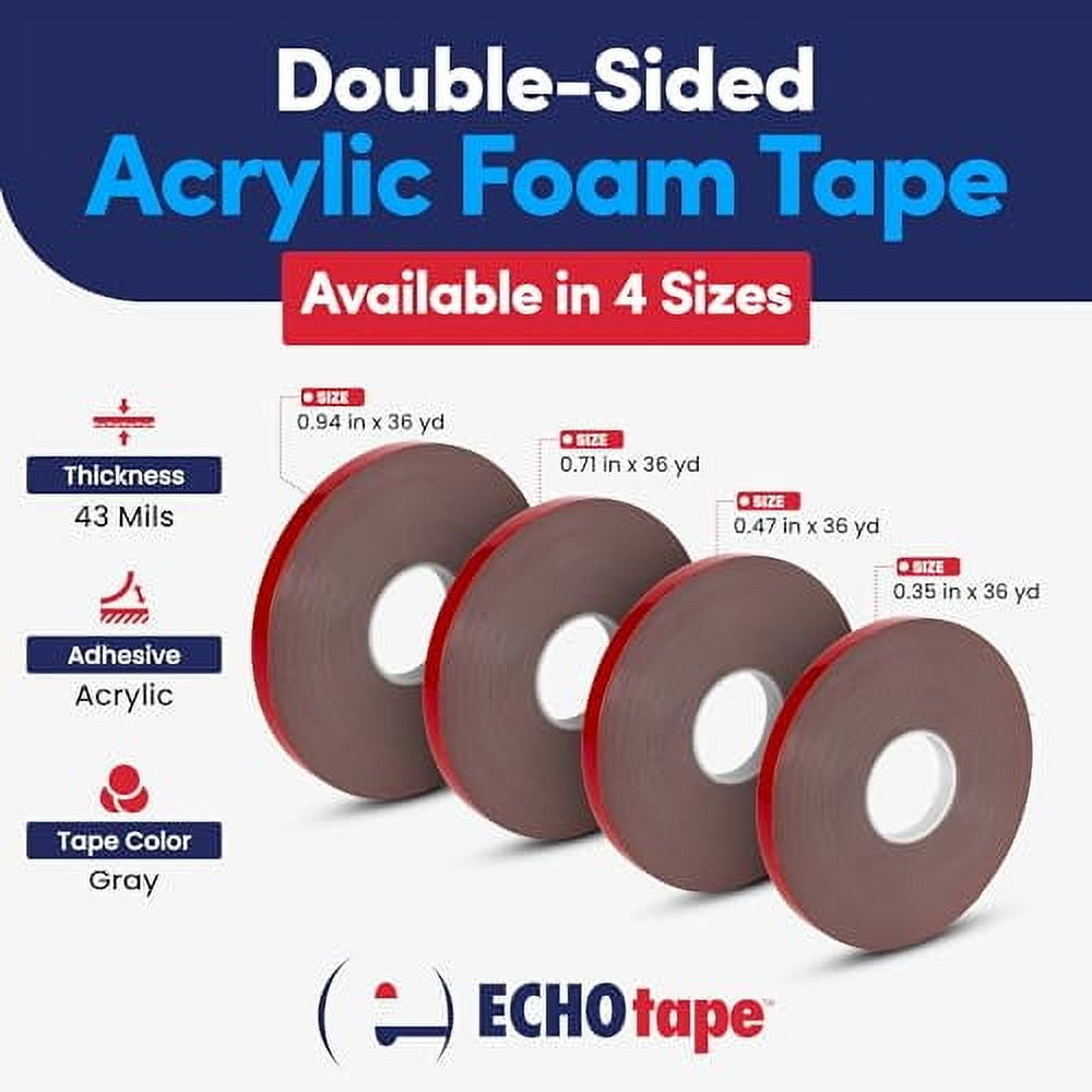ECHOtape UB-F3504 | Double-Sided Acrylic Foam Tape | Heavy Duty ...