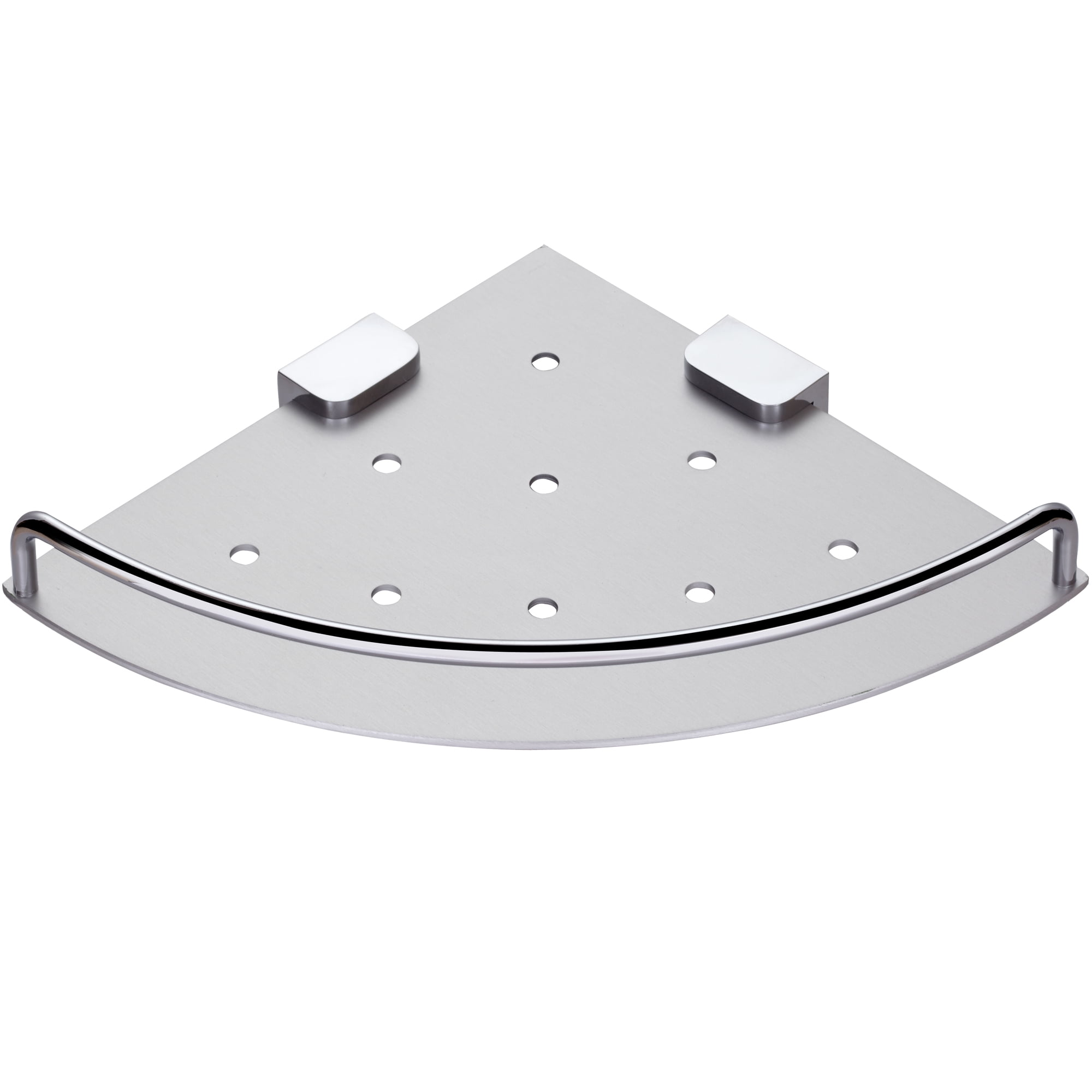 ECKOREA 3mm Aluminum Bathroom Corner Shelf with Rails SUS304, Zinc ...