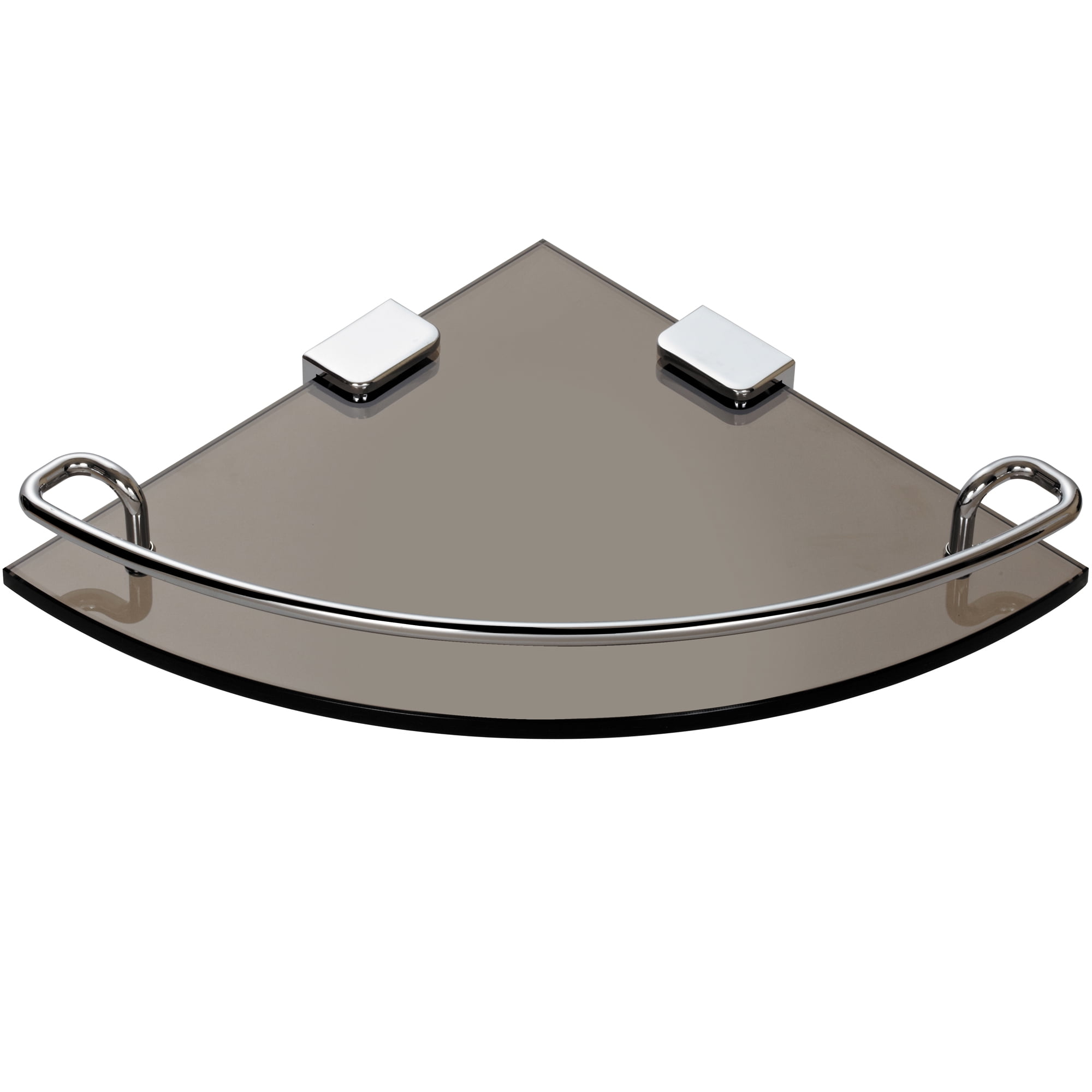 ECKOREA 8mm Tempered Glass Corner Shelf with Rails SUS304, Zinc Alloy ...