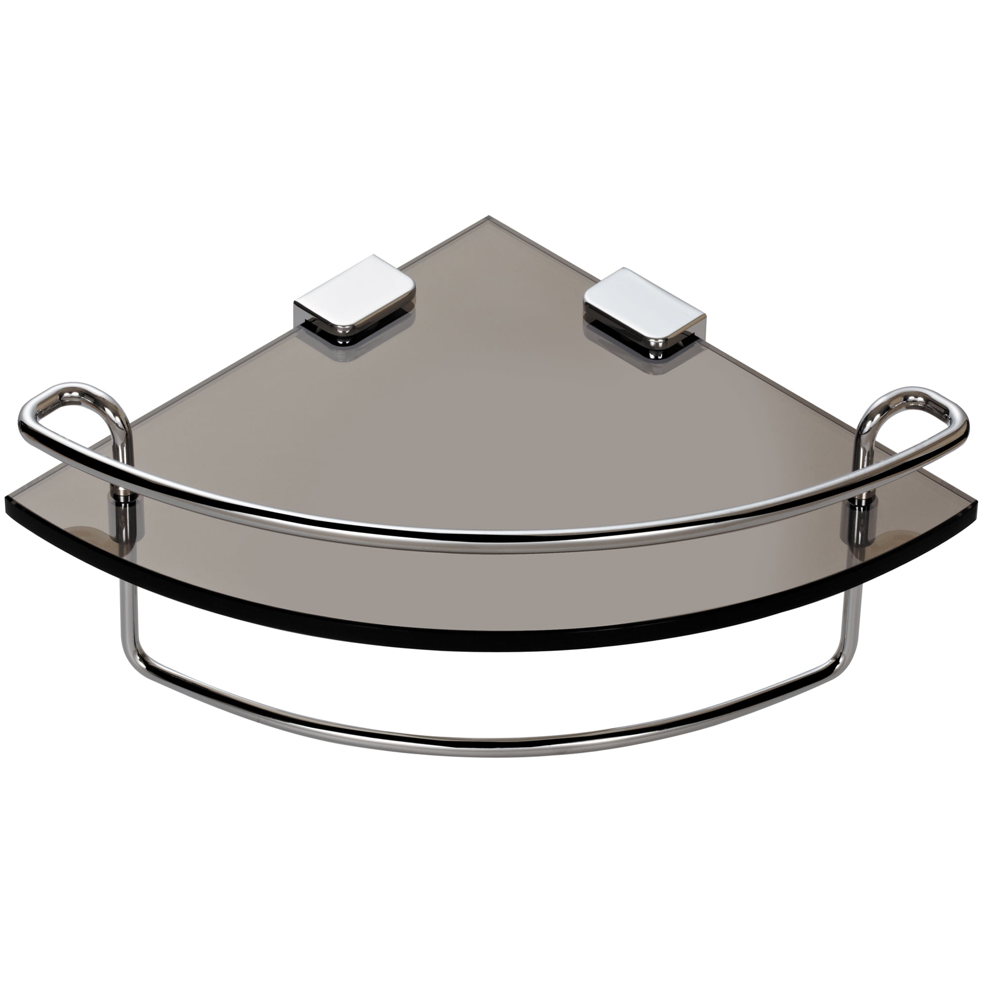 ECKOREA 8mm Tempered Glass Corner Shelf with Towel Rack, SUS304 Rails ...