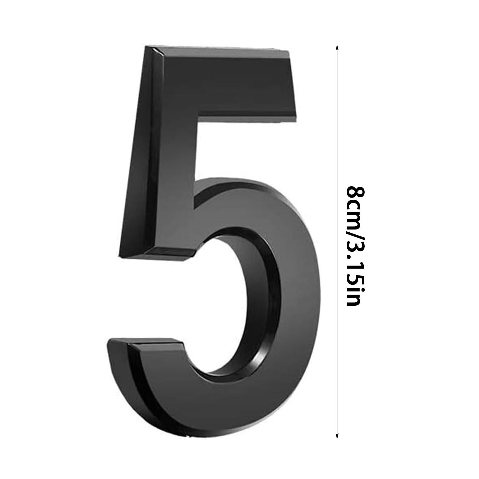 ECKYADAM 3 Inch Black Modern House Numbers,Self-Adhesive 0-9 Mailbox ...