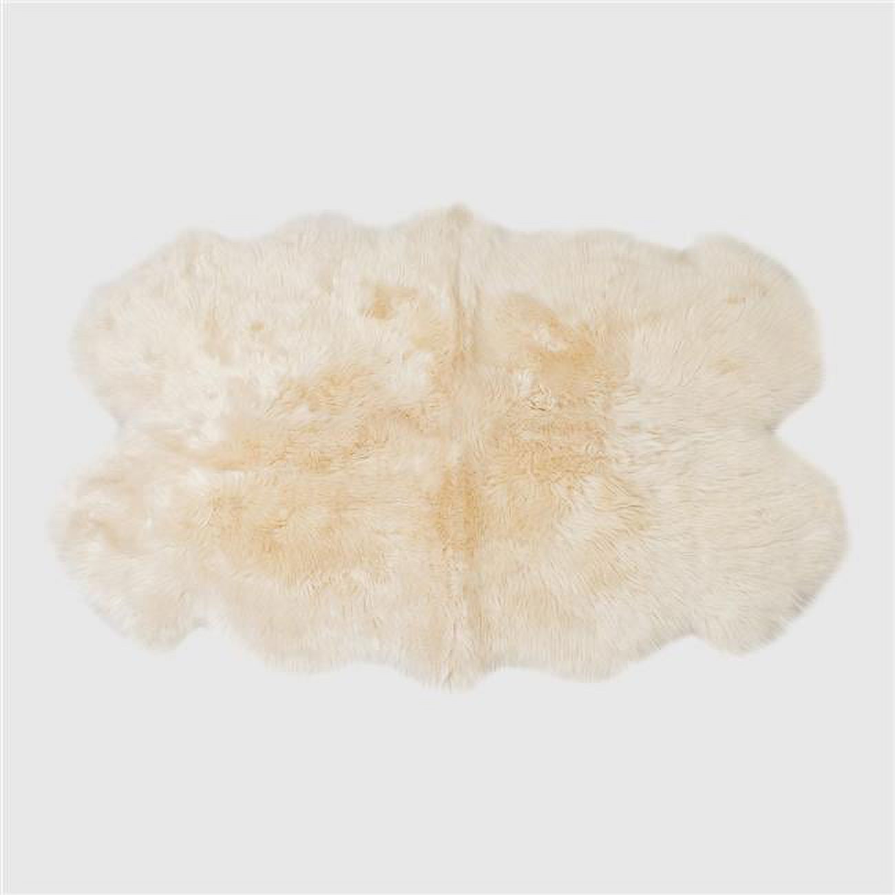 ECLECTIC SHEEPSKIN QUARTO PELT RUG, CHAMPAGNE - Walmart.com