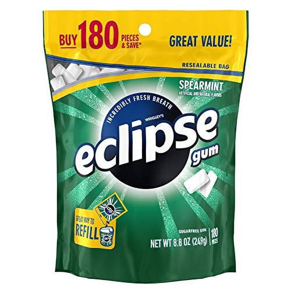 Eclipse Spearmint Sugarfree Chewing Gum, Fresh Mint Flavor, 180-Piece ...
