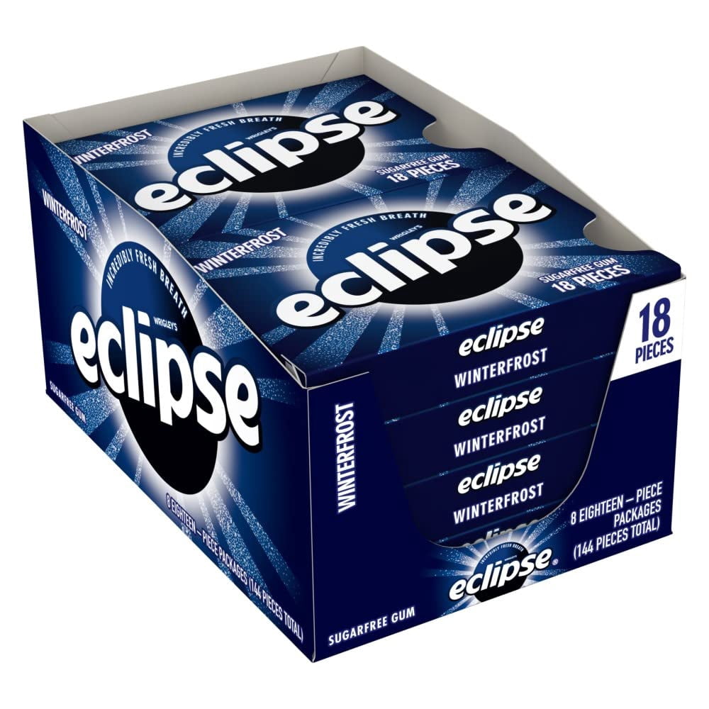 ECLIPSE Winter Frost Sugar-Free Chewing Gum BSL1 - 8 Packs, 18-Count ...