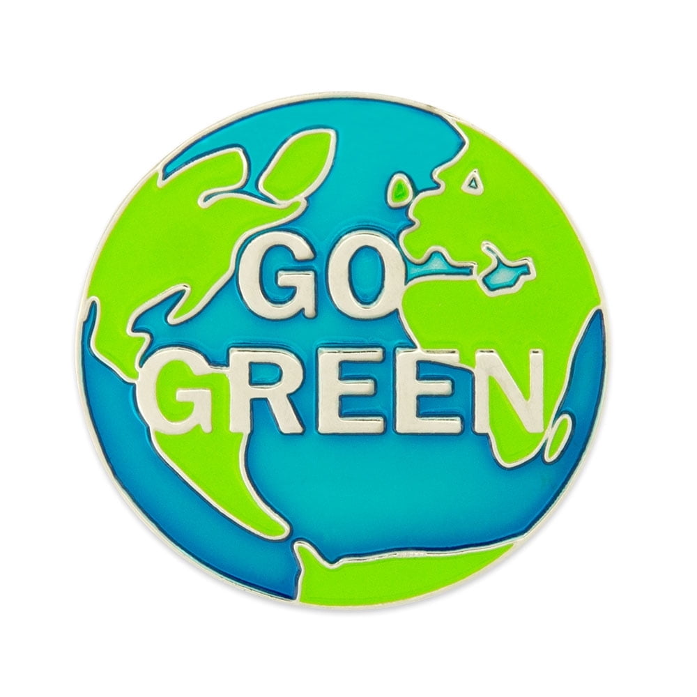 PinMart ECO Go Green World Environmental Awareness Enamel Lapel Pin ...
