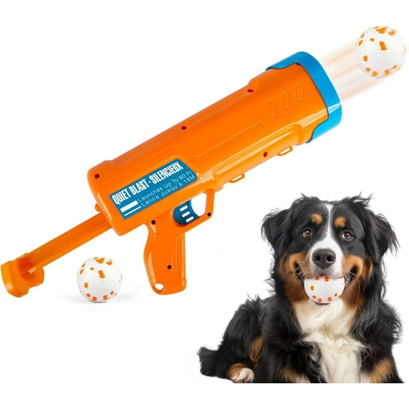 ECO PET SUPPLY Dog Ball Launcher, Upgraded Dog Ball Blaster with 3 ETPU Balls, Interactive ...
