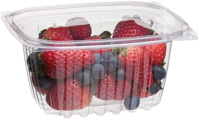 ECO PRODUCTS Compostable 16oz Clear Rectangular Deli Containers With ...