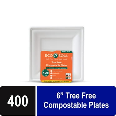 ECO SOUL 100% Compostable IEF31 6 Inch Small 200 [2x100 Pc] Small ...