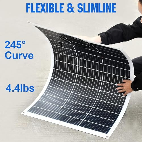 ECO-WORTHY 130Watt 12Volt Flexible Solar Panel Kit for Off Grid Home RV ...