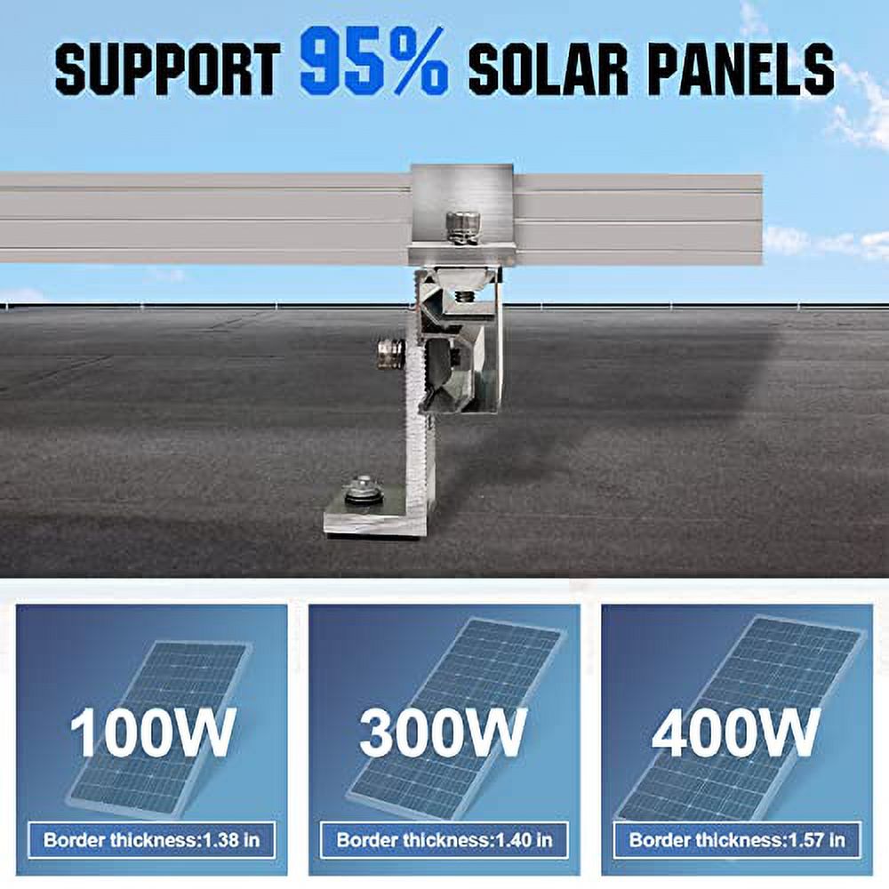 ECO-WORTHY 2 Sets Roof Solar Panel Mounting Brackets System Kit for ...