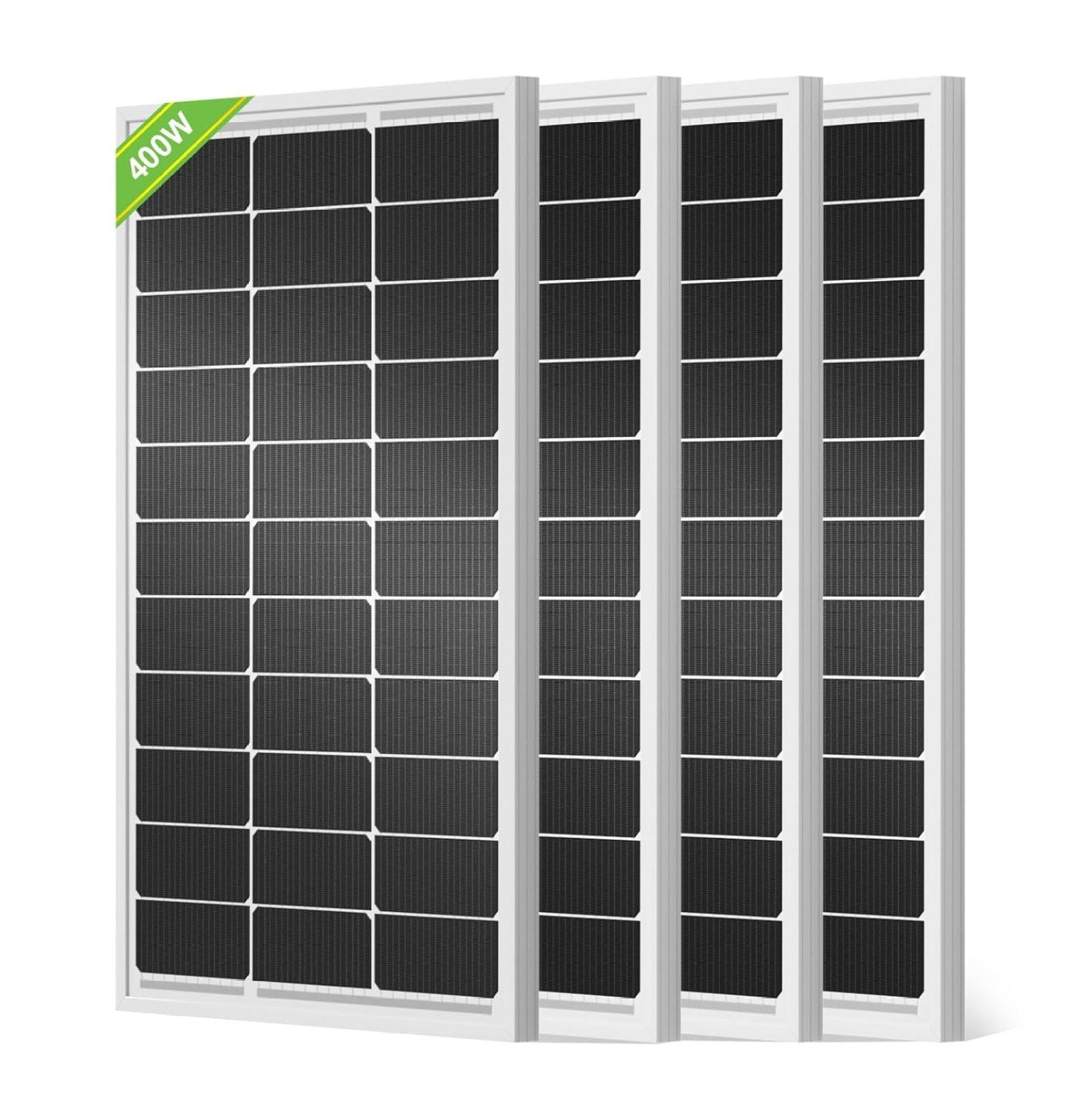 ECO-WORTHY 400W Solar Panels 4pcs 100 Watt 18V Monocrystalline Solar ...