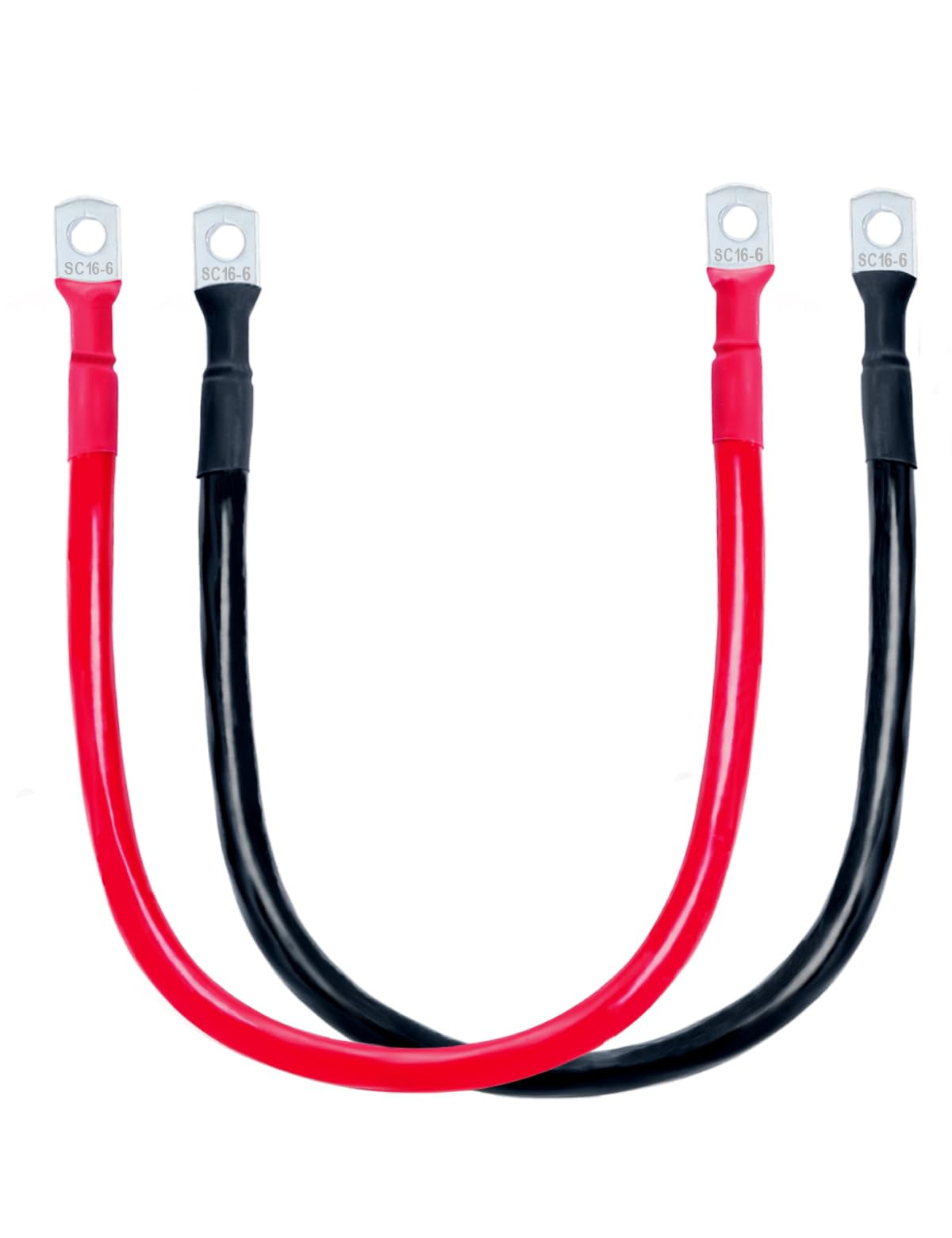 ECO-WORTHY 5AWG Battery Cable with 15/64'' Lug Terminals 14inch Cables ...