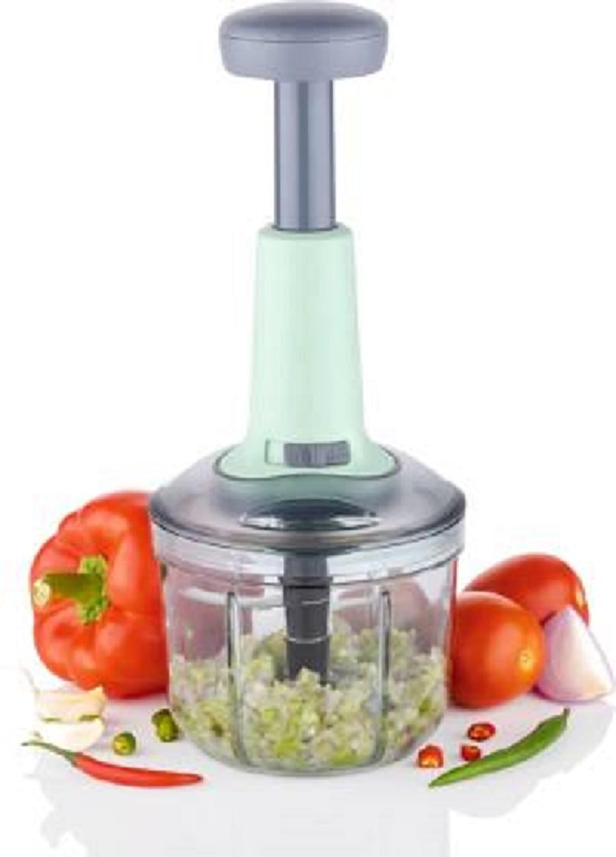ECODEX Push Chopper 900ml Premium Steel Blade Large Manual HandPress ...