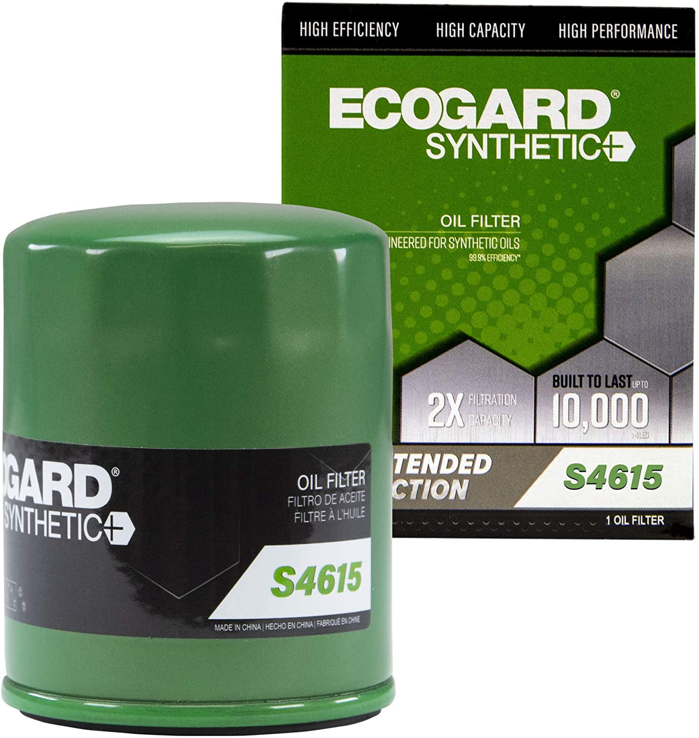 ECOGARD S4615 Premium Spin-On Engine Oil Filter for Synthetic Oil Fits ...