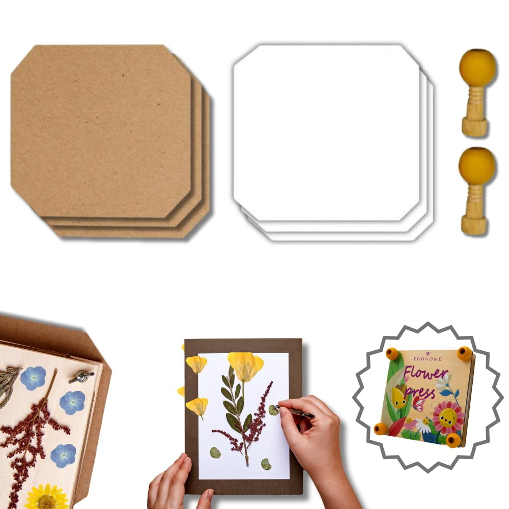 ECOHOME Flower Press Kit Replacement Cardboard BSL1 Sheets - Ideal for ...