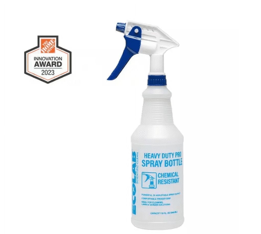 ECOLAB 32 oz. Heavy Duty Pro All Purpose Spray Bottle; Refillable ...