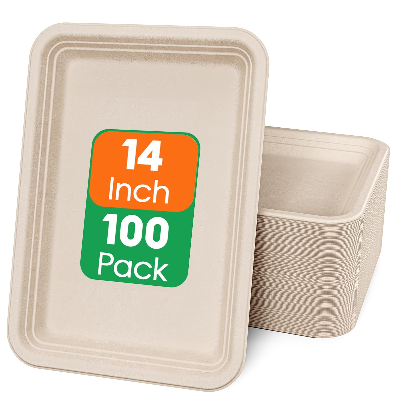 ECOLipak 100 Pack 14 KEF16 Inch Disposable Food Crawfish Trays ...