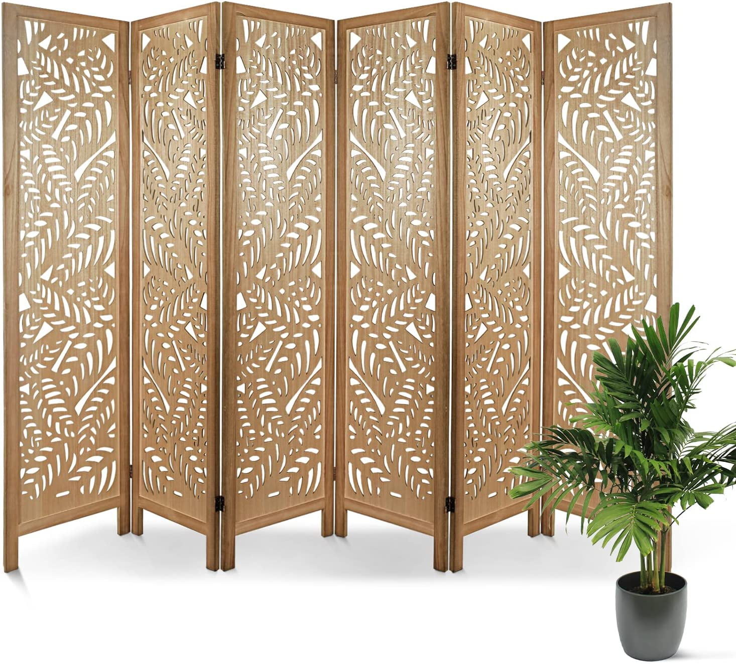 ECOMEX 6 Panel Room Divider, Cutout Room Divider Wall, Freestanding ...