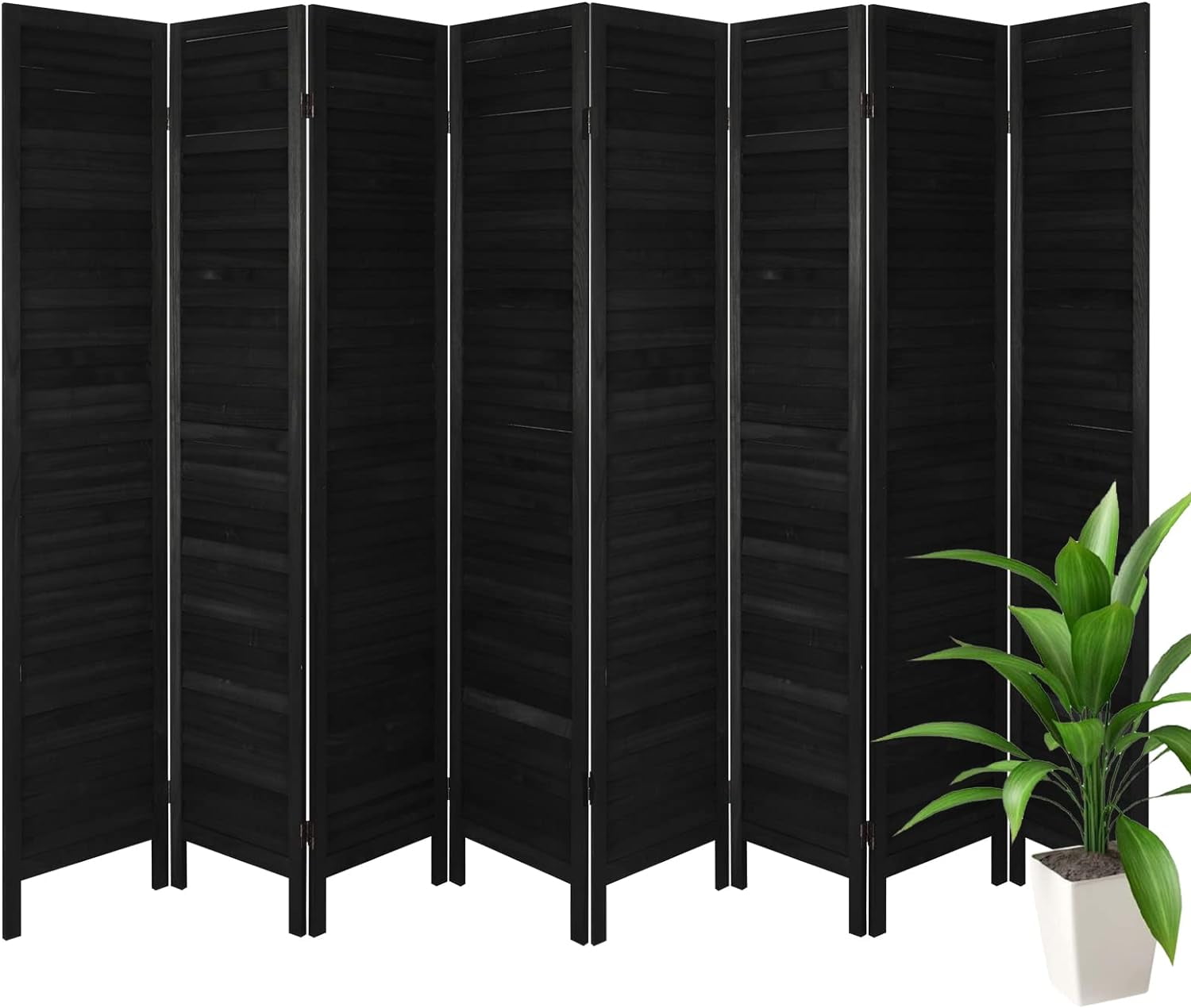 ECOMEX 8 Panel Room Divider Fully Assembled 5.6Ft Wood Room Divider and ...