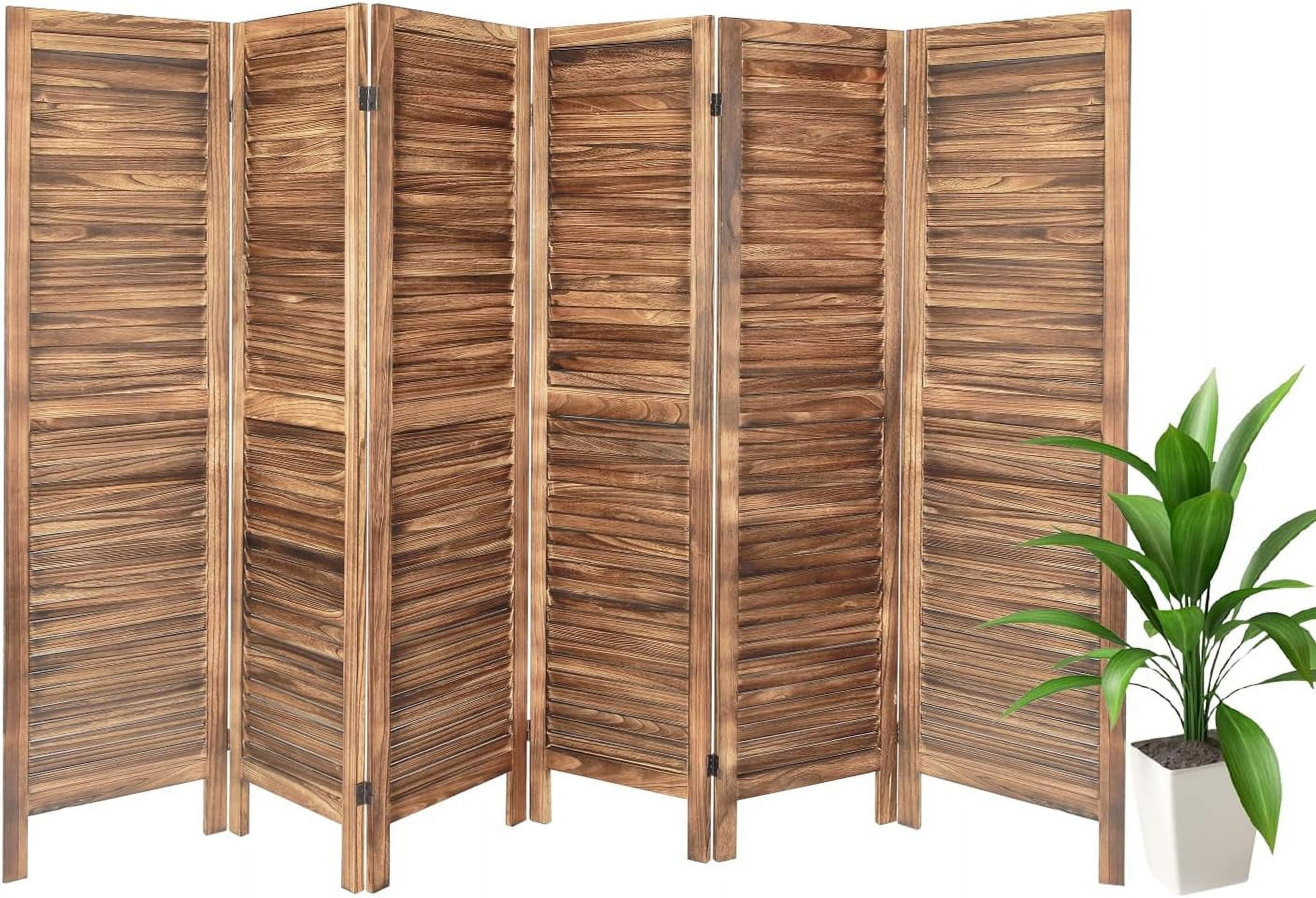 ECOMEX Room Dividers, 6 Panel Wood Room Screen Divider Freestanding ...