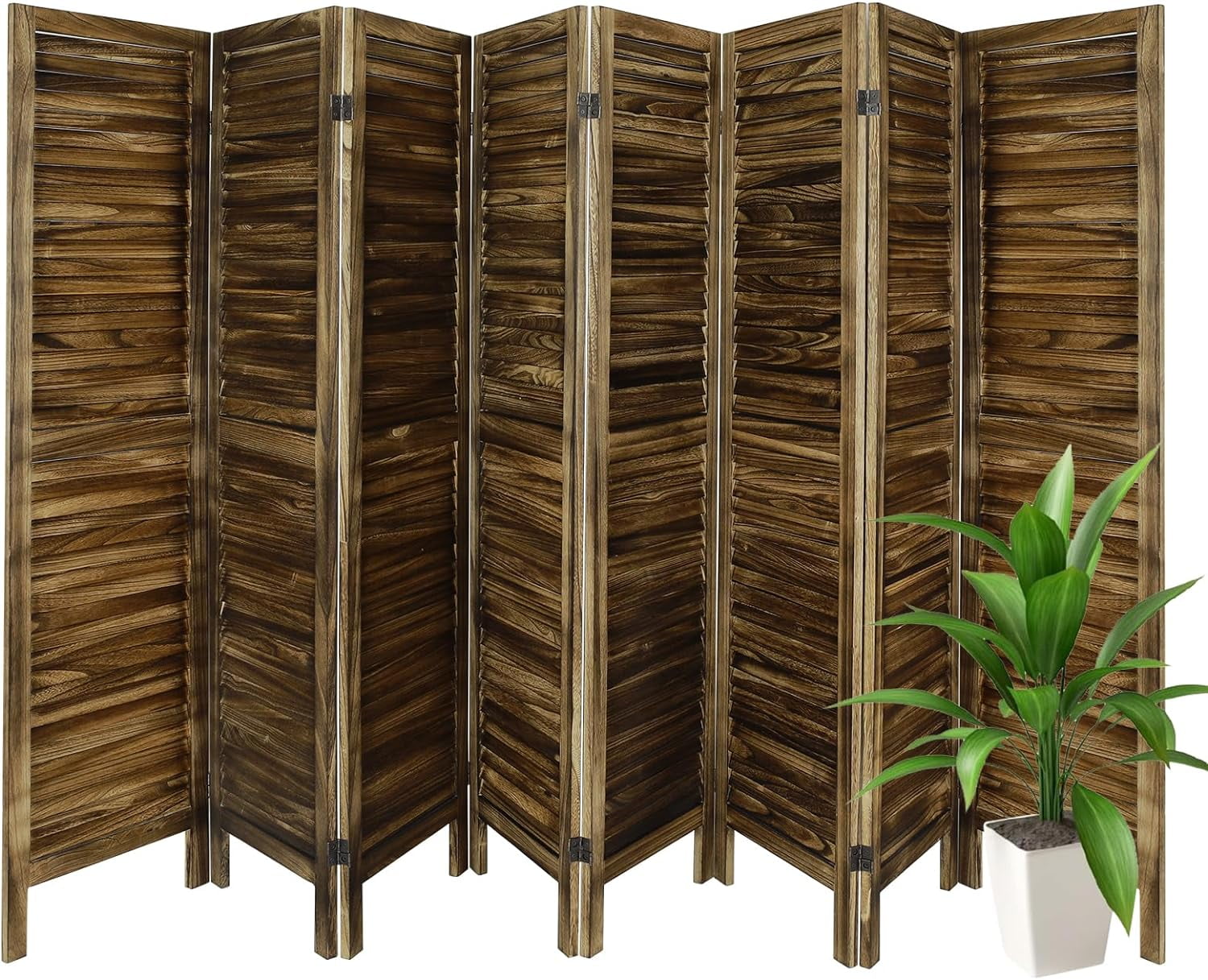 ECOMEX Room Dividers, 8 Panel Wood Room Screen Divider Freestanding ...