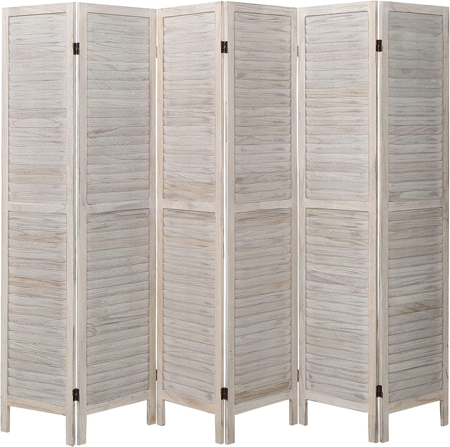 ECOMEX Room Dividers and Folding Privacy Screens, 6 Panels Wood Room ...