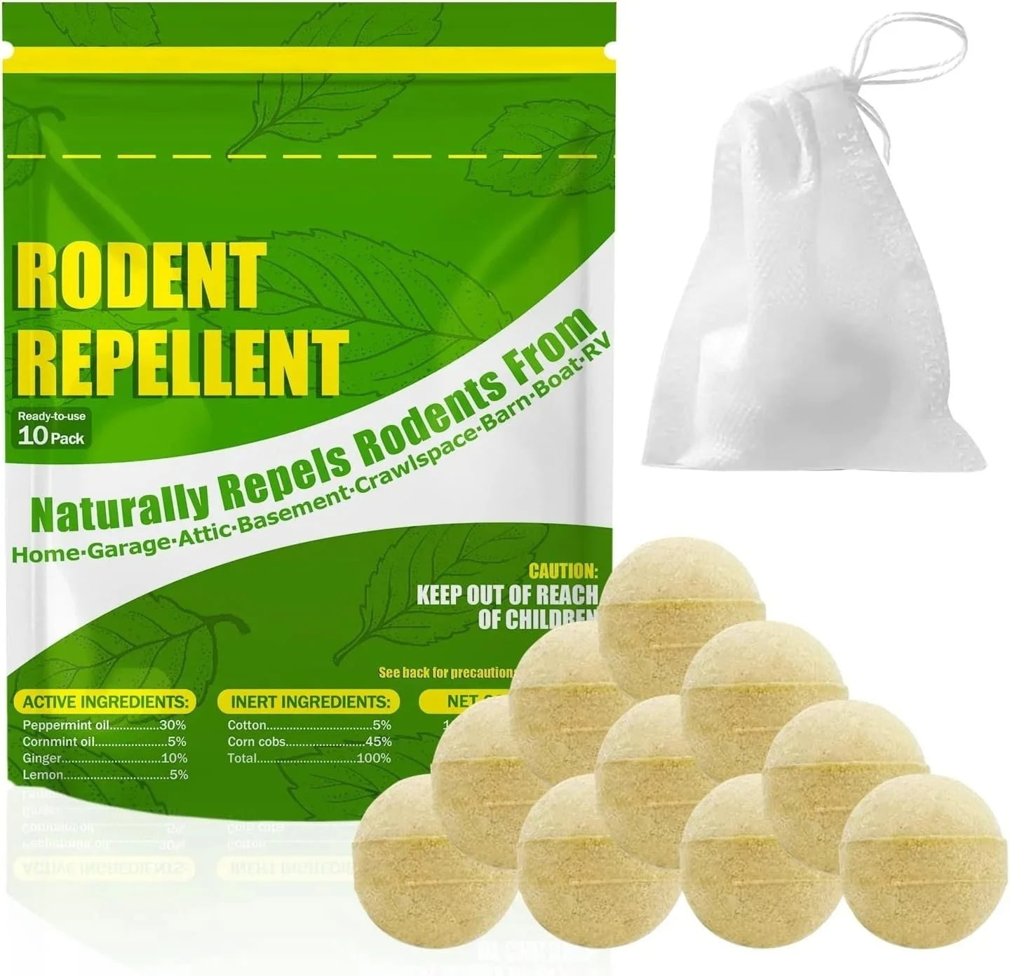 ECOOH 30 Pack Peppermint Oil Rodent Repellent Non-Toxic 100% Plant ...