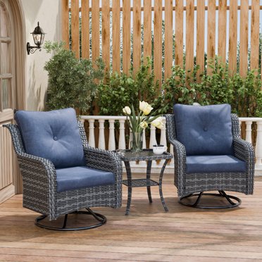 ECOPATIO Rocking Chair Bistro Set,3 Piece Outdoor Patio Furniture Set ...