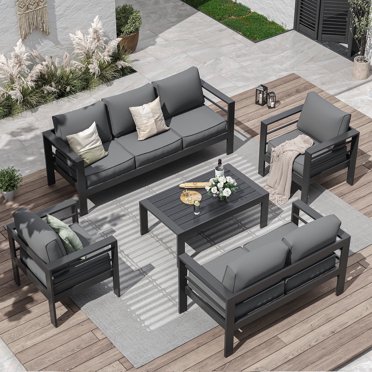 Grand Patio 5-Piece Outdoor Set, Cotton Rope, Deep Seating, Thick ...