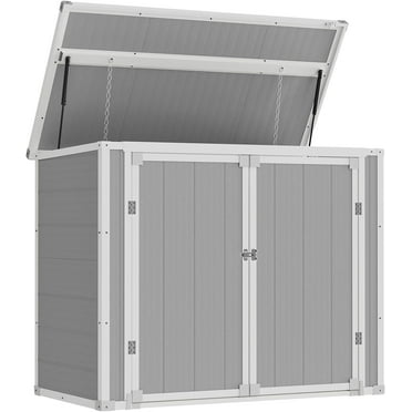 Homall Large 260 Gallon Outdoor Storage Deck Box, HDPE Plastic, Dark ...
