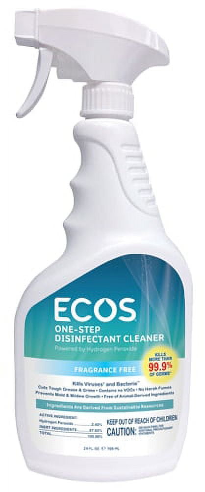 ECOS One-Step Disinfectant Cleaner Fragrance Free -- 24 OZ PACK OF 4 ...