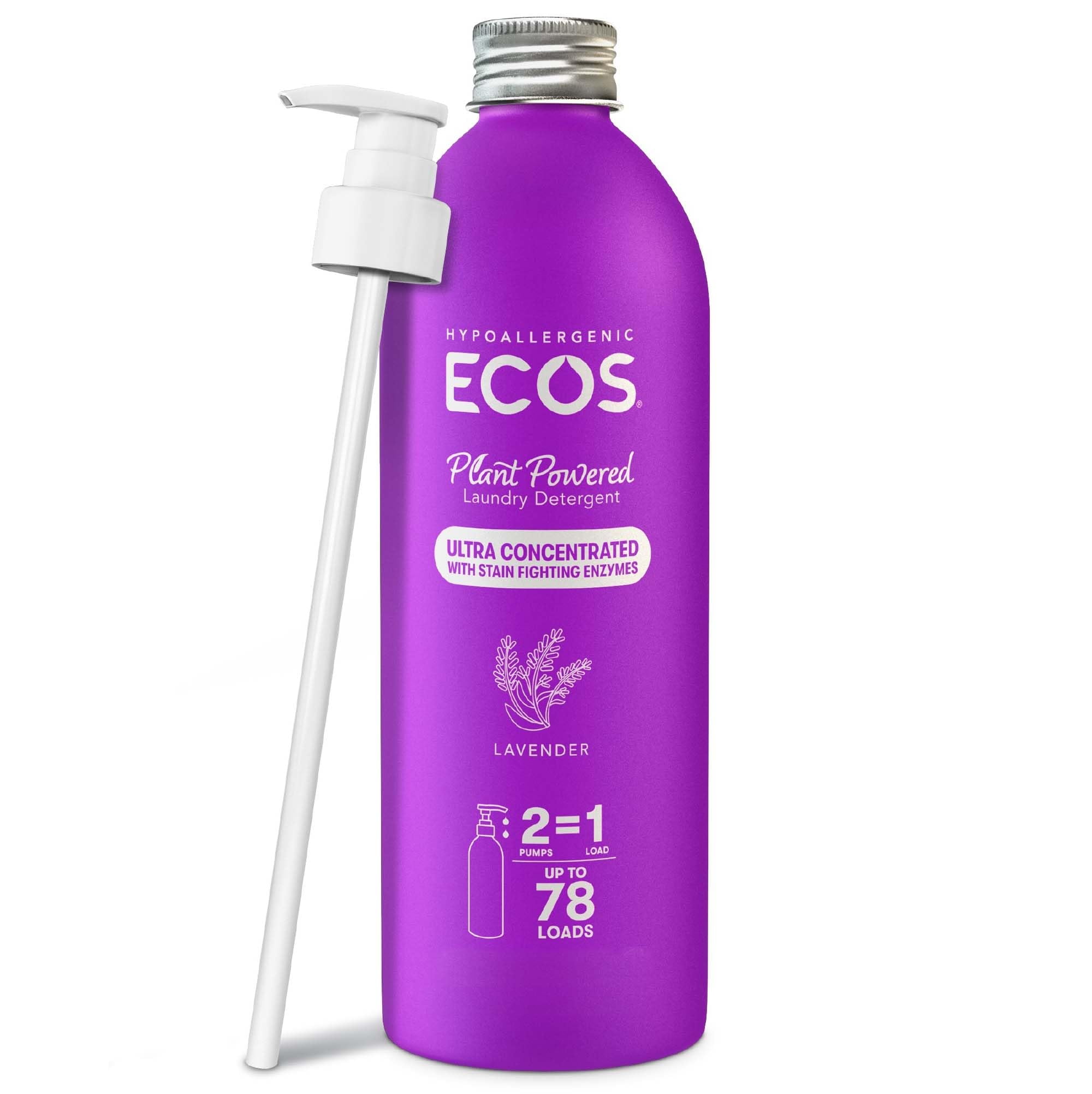 ECOS Ultra Concentrated Liquid Laundry Detergent, Sustainable Aluminum ...