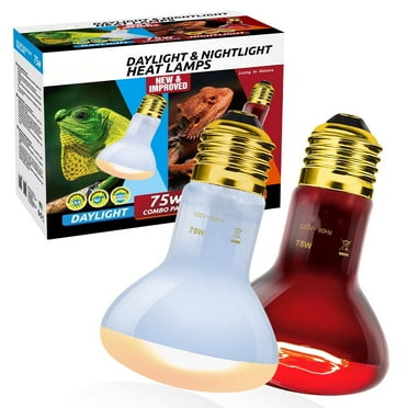 ECOSUB 100W Reptile Heating Lamp E26, Full Spectrum UVA & UVB Sun Lamp, Yellow - Walmart.com