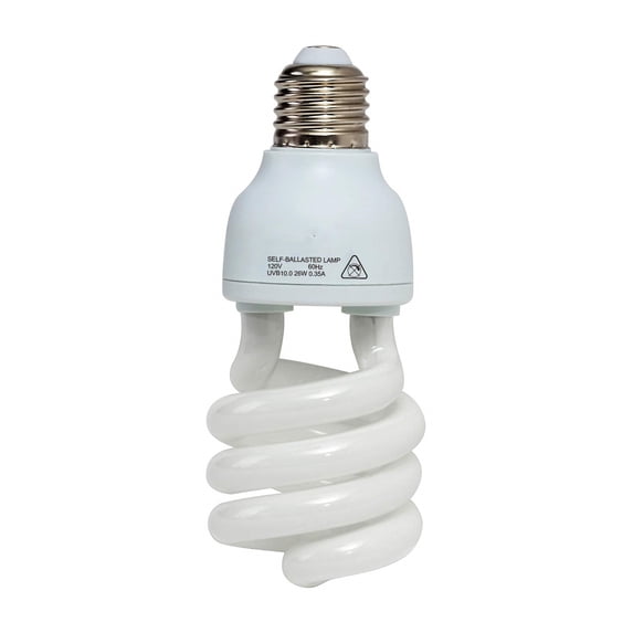 ECOSUB 26W UVA UVB Reptile Light Bulb, E26 Base, Compact Fluorescent ...
