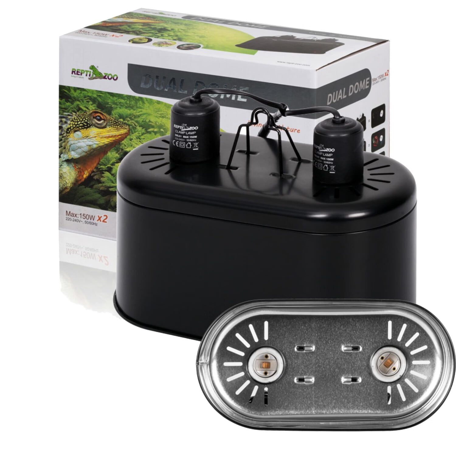 ECOSUB Reptile Heat Lamp Fixture, 1 Pc 150W UVA & UVB Reptile Light ...