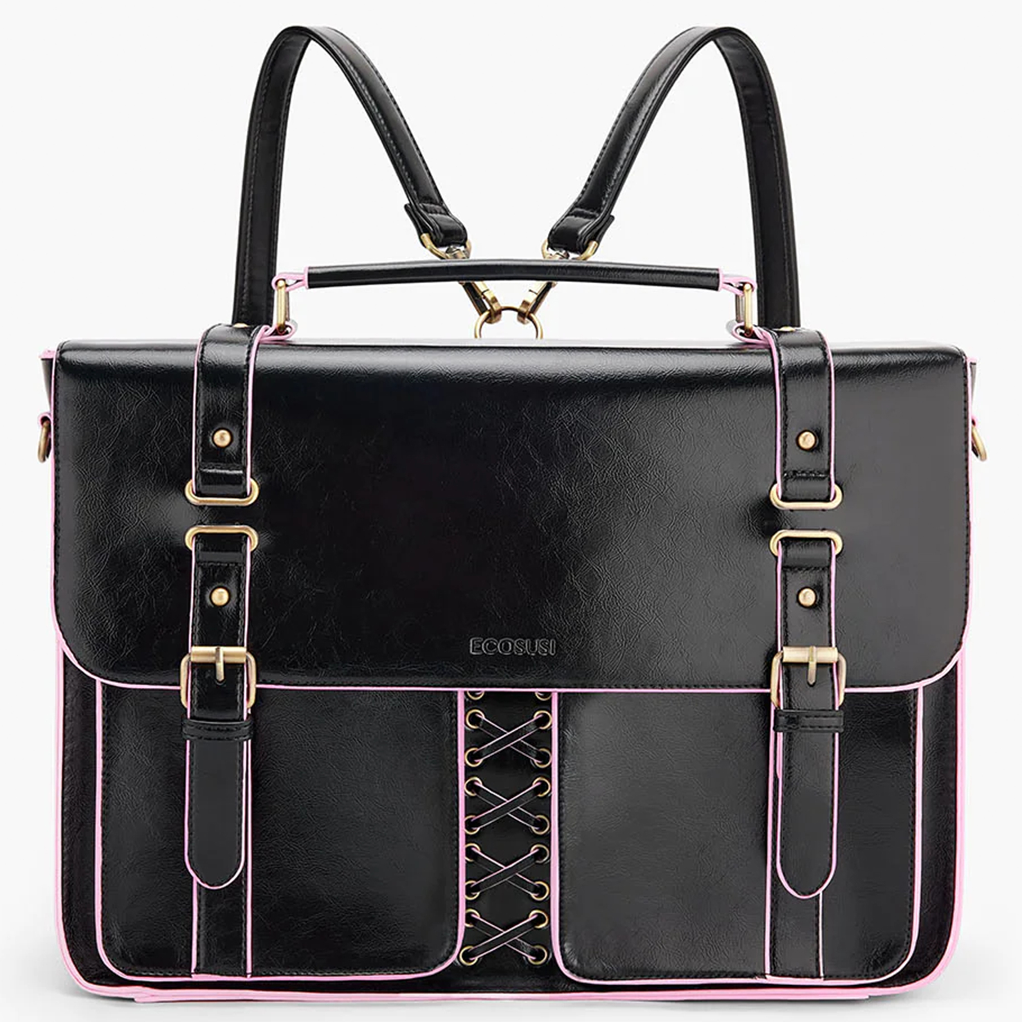 KomalC 16-Inch Leather briefcases Laptop Messenger Bags for Men and ...