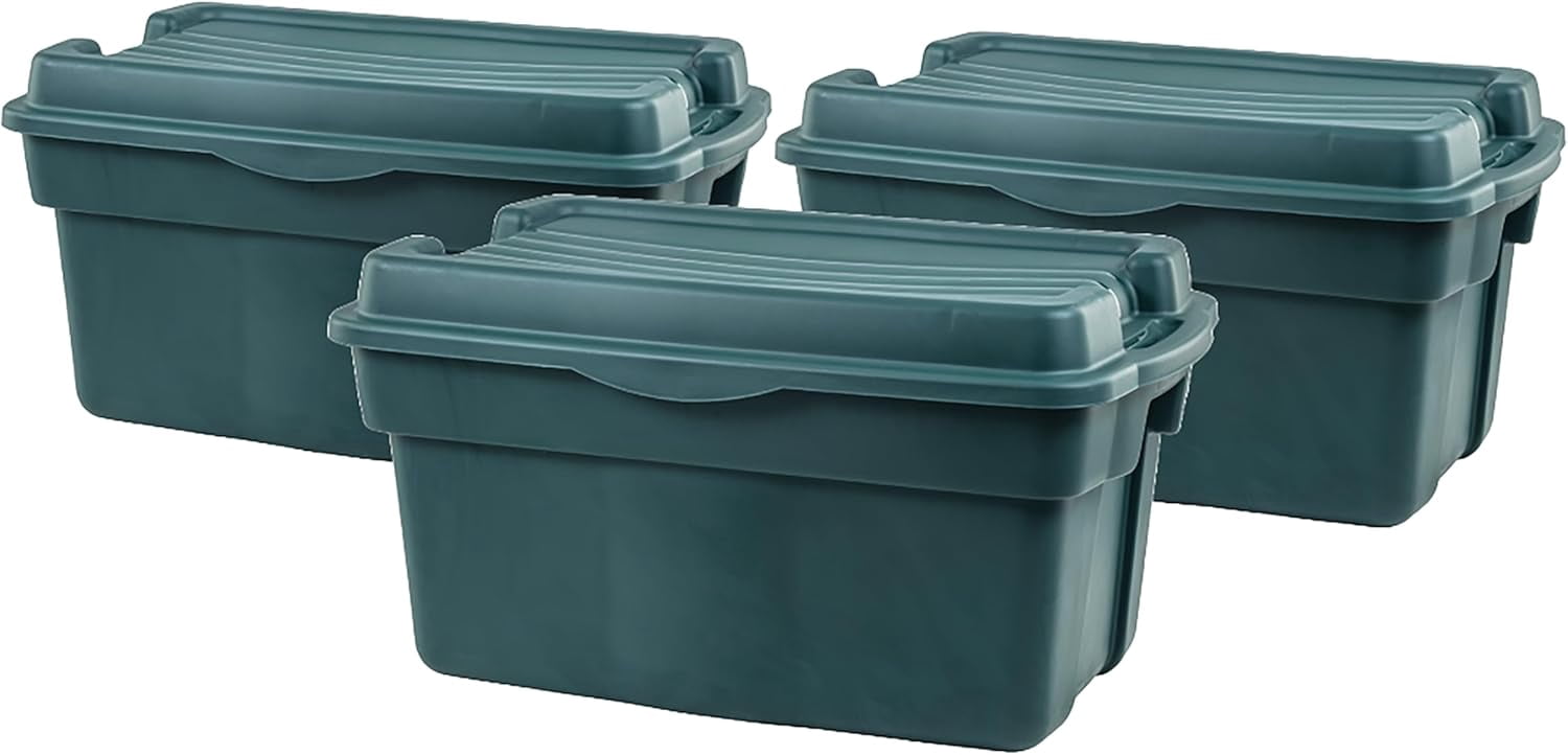 ECOSense High-Top Storage Totes 28 Gal Pack of 3 Durable, Reusable ...