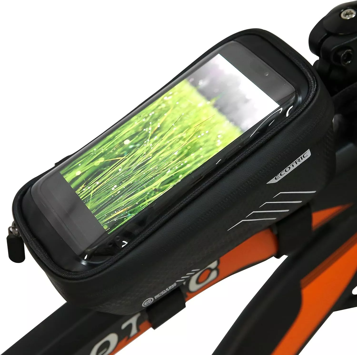ECOTRIC Bike Phone Front Frame Bag Bicycle Top Tube Cycling Phone Mount ...