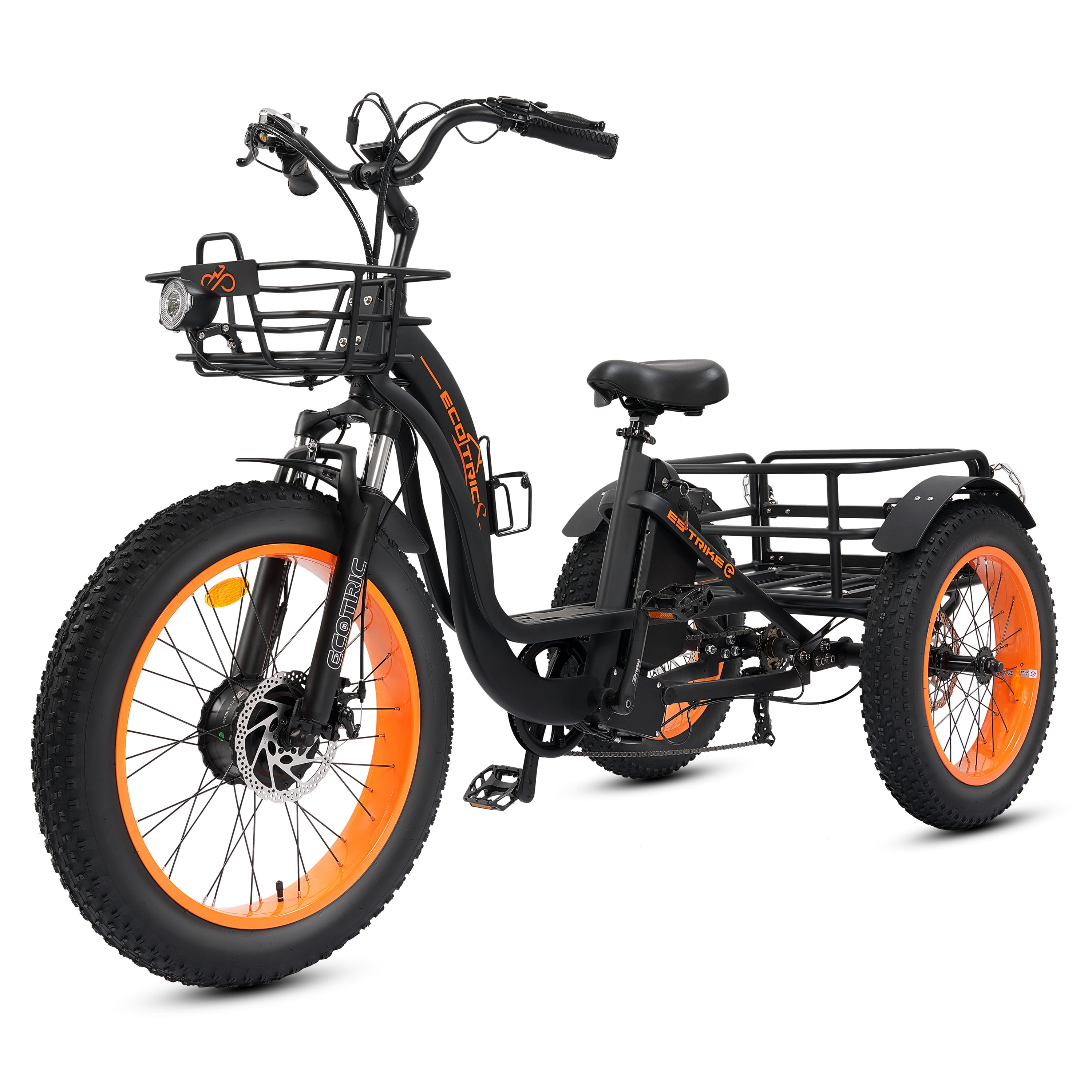 ECOTRIC Fat Tire Electric Tricycle for Adults with Basket, 750W 48V ...