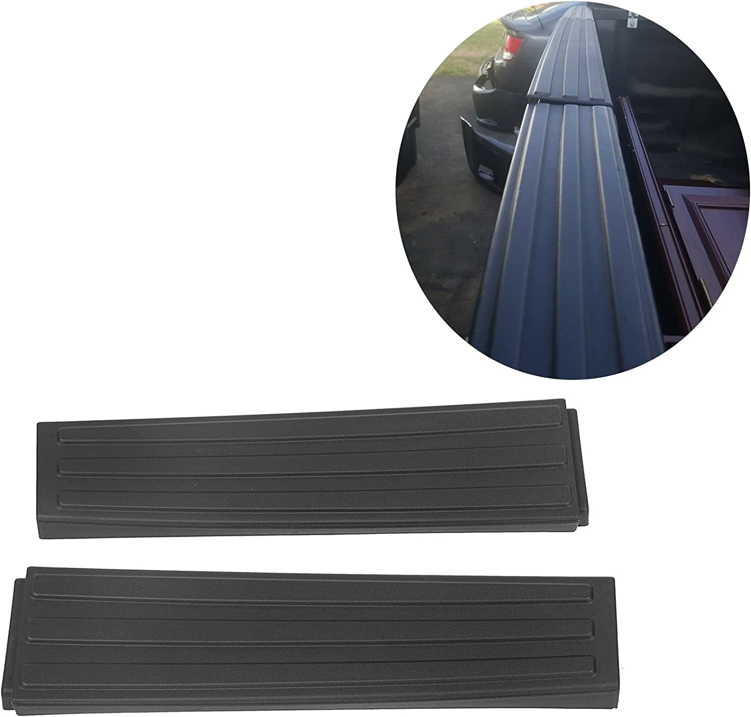 ECOTRIC Flex Step Side Tailgate Molding End Cap Covers Right & Left for ...