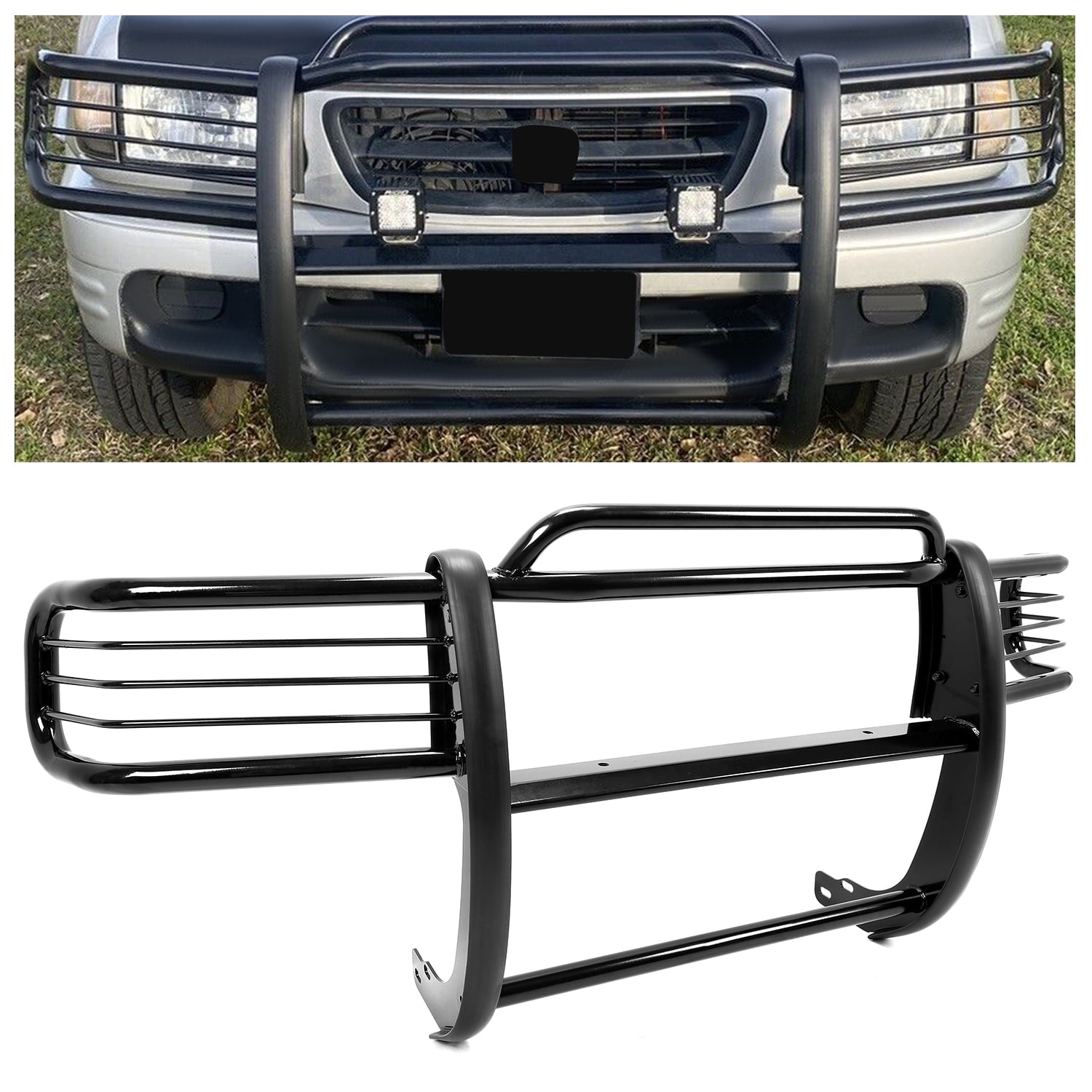 ECOTRIC Front Bumper Protector Brush Grille Guard for 1998-2004 Isuzu ...