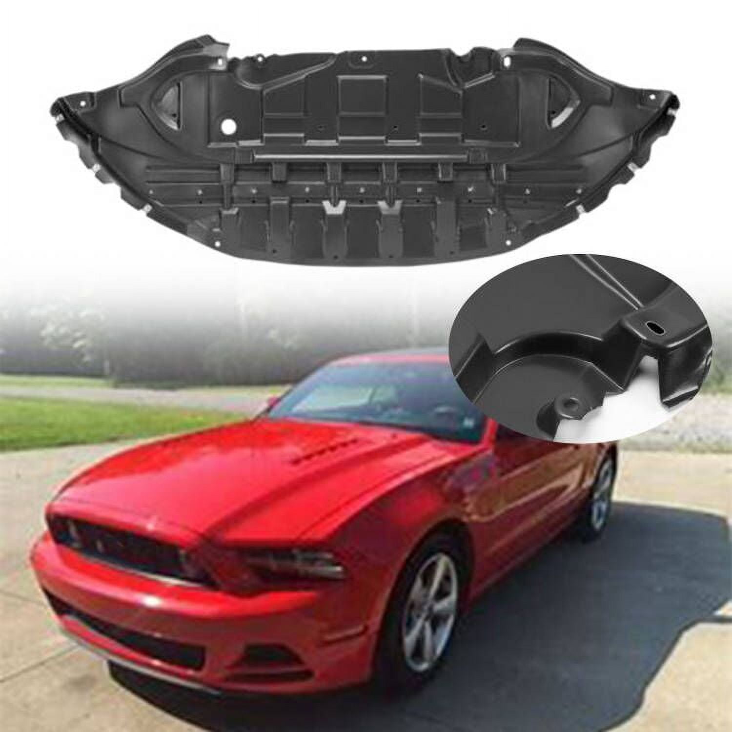ECOTRIC Front Engine Splash Shield for 2013 2014 Ford Mustang Base ...