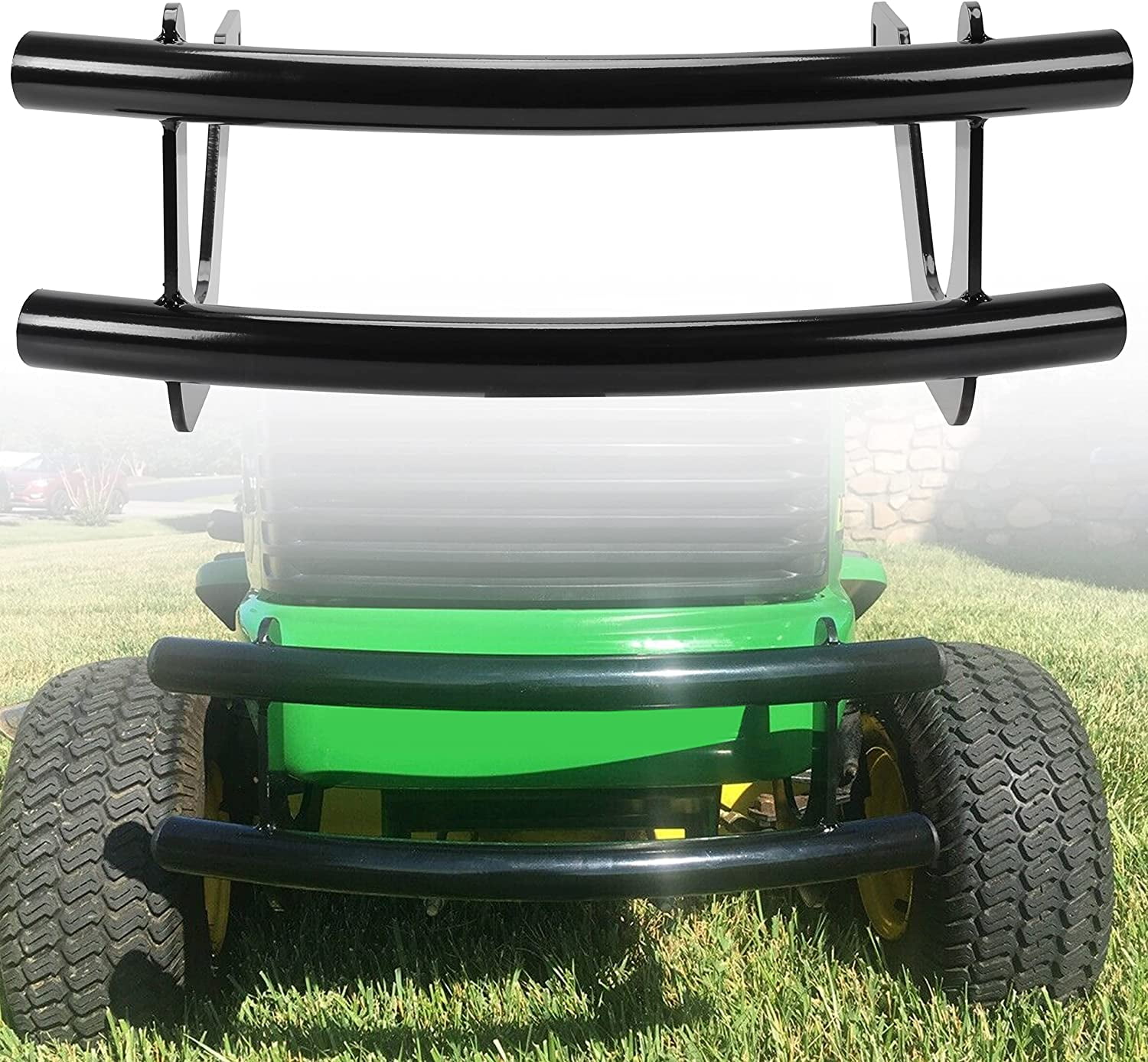 ECOTRIC Steel Front Bumper Protector, Compatible with John Deere LX ...
