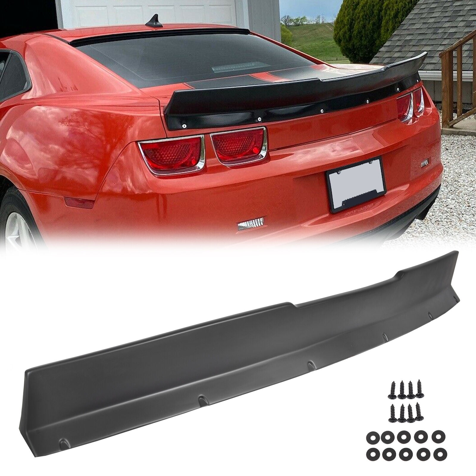 Ecotric Rear Trunk Spoiler, Duckbill Style, ABS Plastic, Black Finish ...
